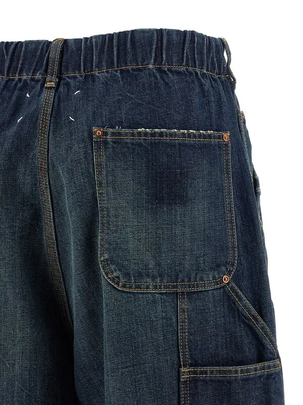 MAISON MARGIELA Wide Leg Workwear Jeans - Blue
