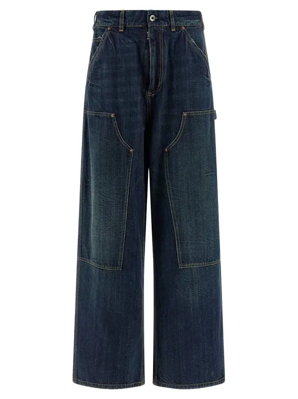 MAISON MARGIELA Wide Leg Workwear Jeans - Blue