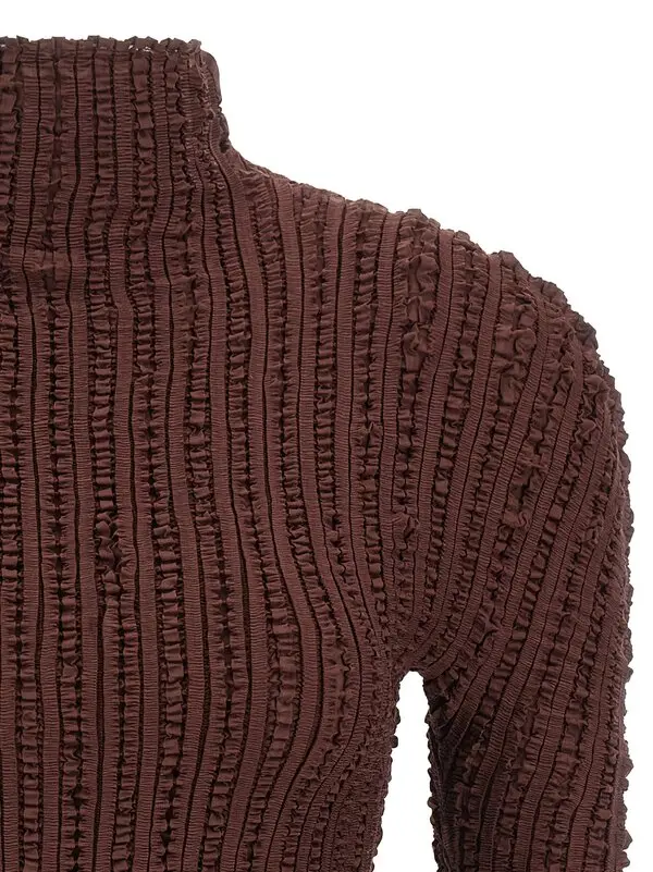 Issey Miyake Jellyfish Pleats" High Neck Long Sleeve Sweater