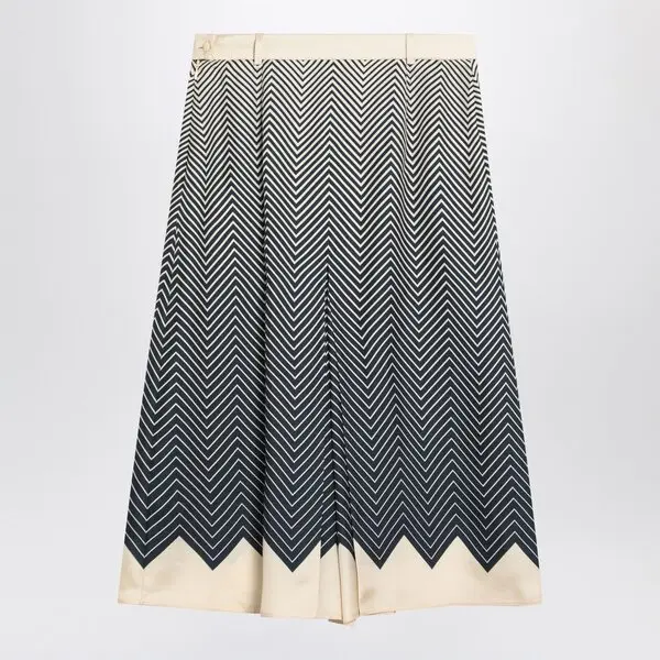 Valentino Garavani Pleated Silk Skirt