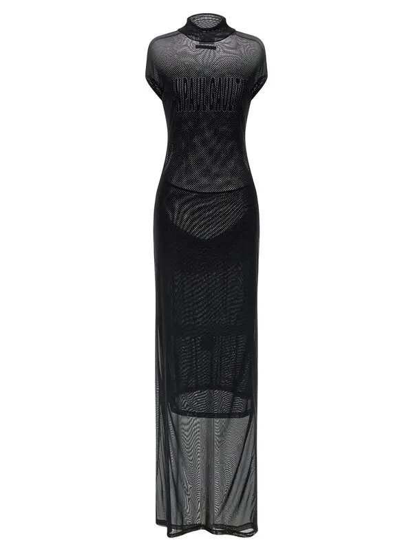 JEAN PAUL GAULTIER Flocked Mesh Dress