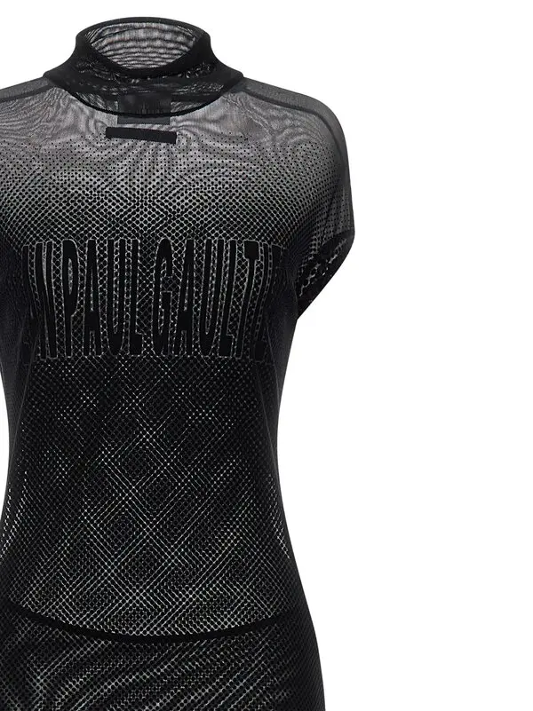 JEAN PAUL GAULTIER Flocked Mesh Dress