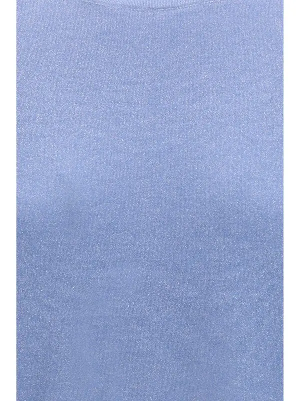 Brunello Cucinelli Cashmere Glitter T-shirt - Blue