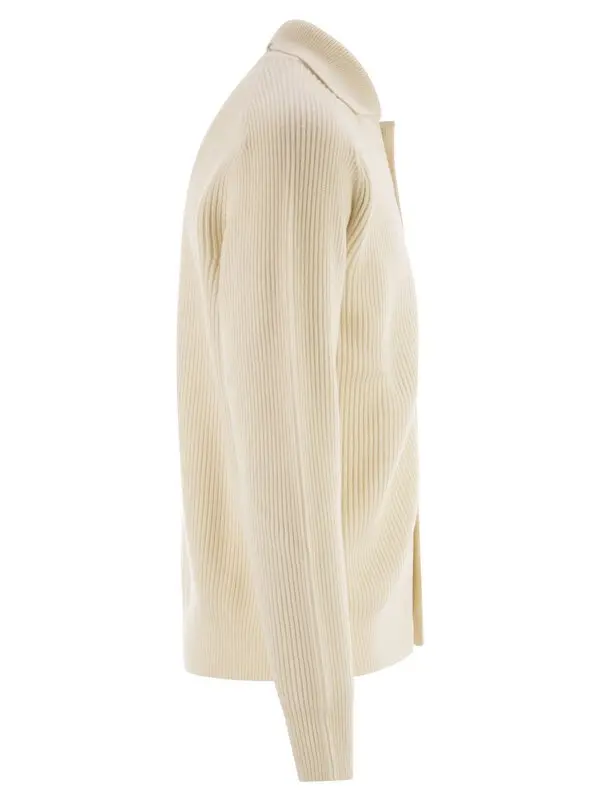 Peserico Pescarico English Ribbed Wool Cardigan