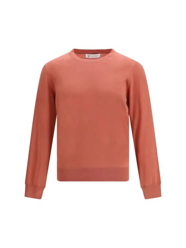 Brunello Cucinelli Cotton Sweater - Orange