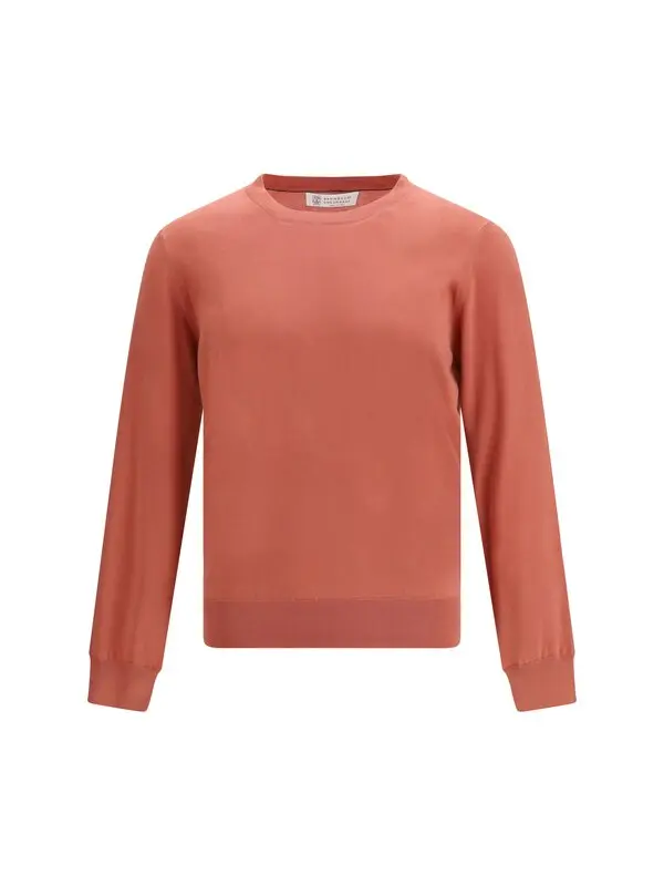 Brunello Cucinelli Cotton Sweater - Orange