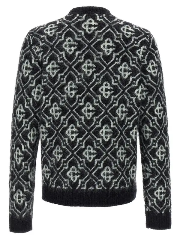 Casablanca Monogram Mohair Crew Neck Sweater
