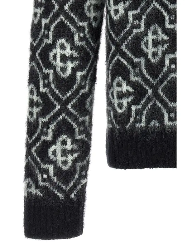 Casablanca Monogram Mohair Crew Neck Sweater