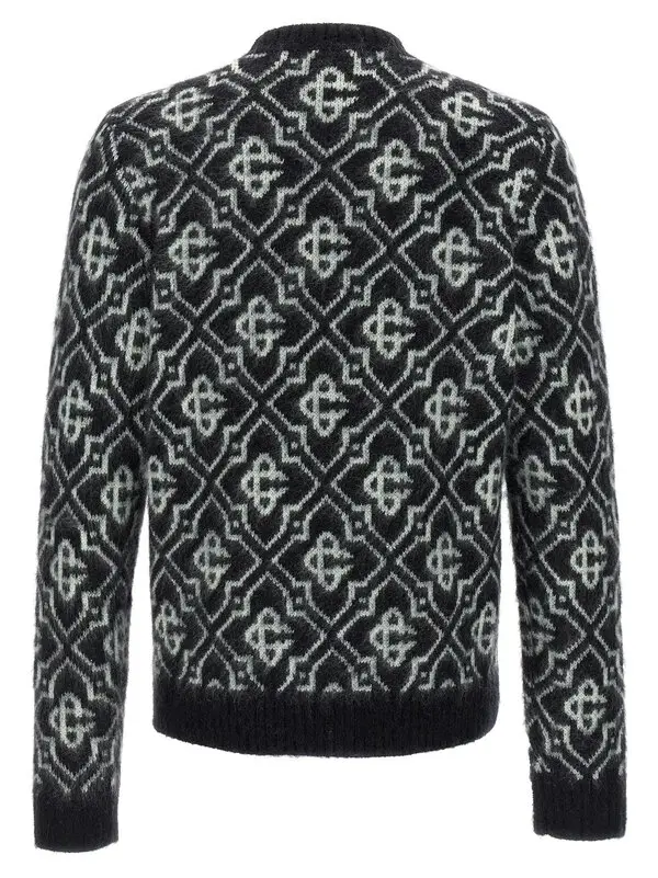 Casablanca Monogram Mohair Crew Neck Sweater - Multicolor