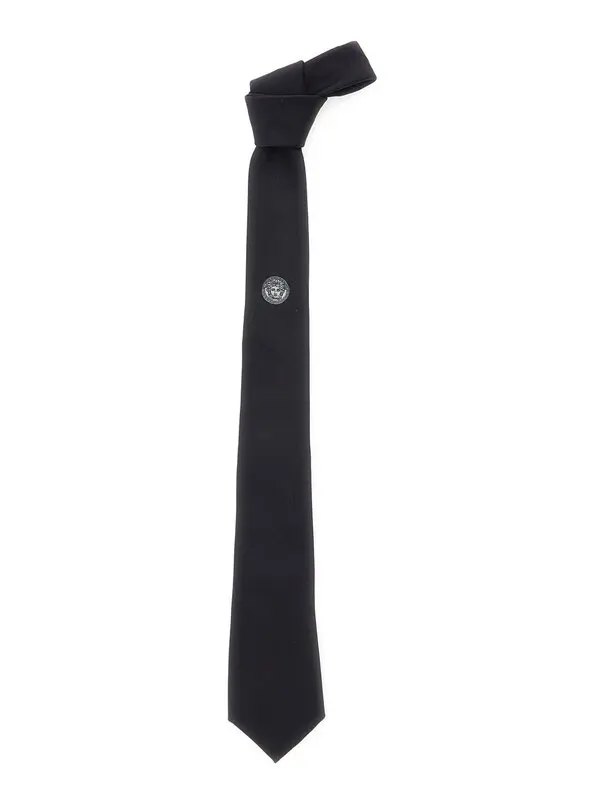 Versace Neck Tie With Medusa Detail - Multicolor