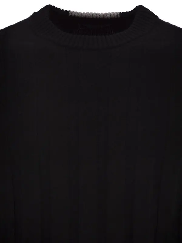 Peserico Wool And Cashmere Ribbed Crew Neck Jumper