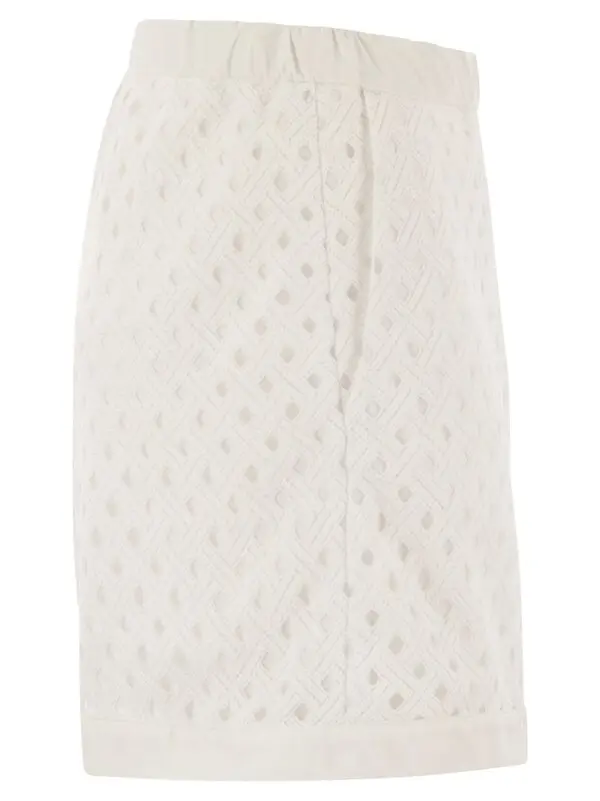 Herno Perforated Geometric Shorts