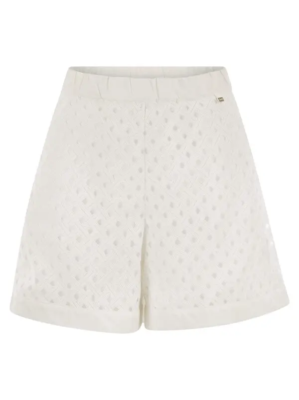 Herno Perforated Geometric Shorts