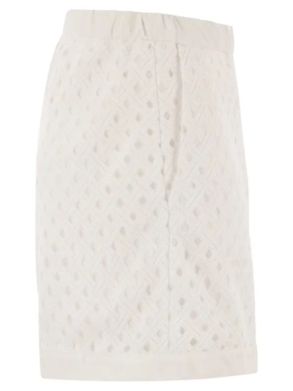 Herno Perforated Geometric Shorts