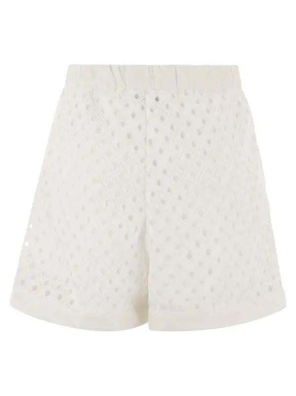 Herno Perforated Geometric Shorts