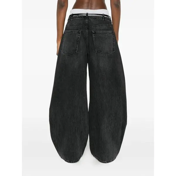 Alexander Wang Grey Denim Wide-leg Jeans - Gray