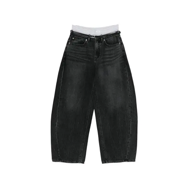 Alexander Wang Grey Denim Wide-leg Jeans - Gray
