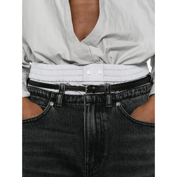 Alexander Wang Grey Denim Wide-leg Jeans - Gray