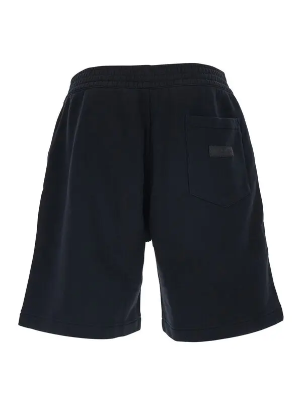 Givenchy Cotton Bermuda Shorts With Elastic Waist And Logo Patch - Multicolor