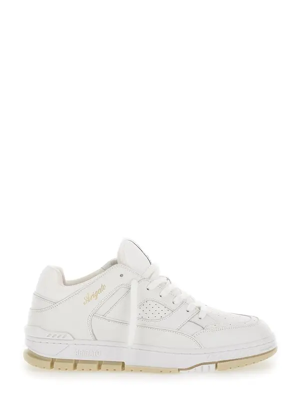 Axel Arigato Leather Low Sneakers With Laminated Logo - Multicolor