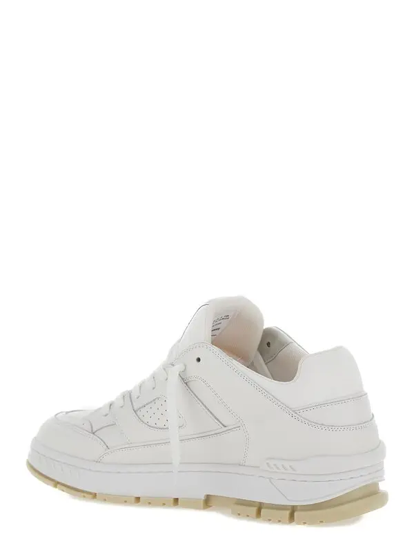 Axel Arigato Leather Low Sneakers With Laminated Logo - Multicolor