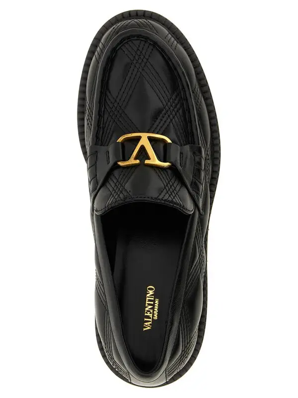 Valentino Garavani Quilted Leather Loafers With Vlogo Signature Detail