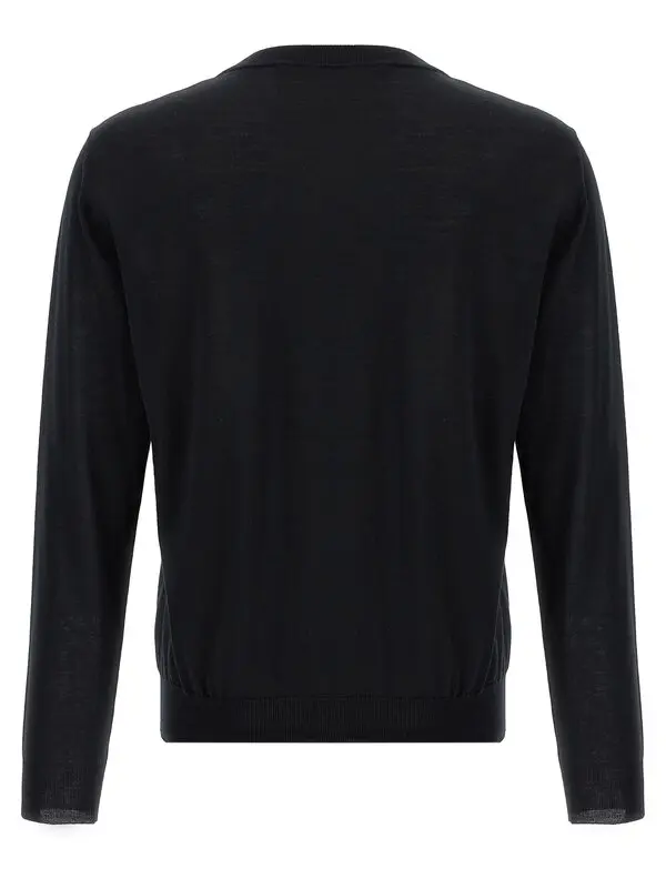 Valentino Garavani Crew Neck Logo Embroidered Sweater