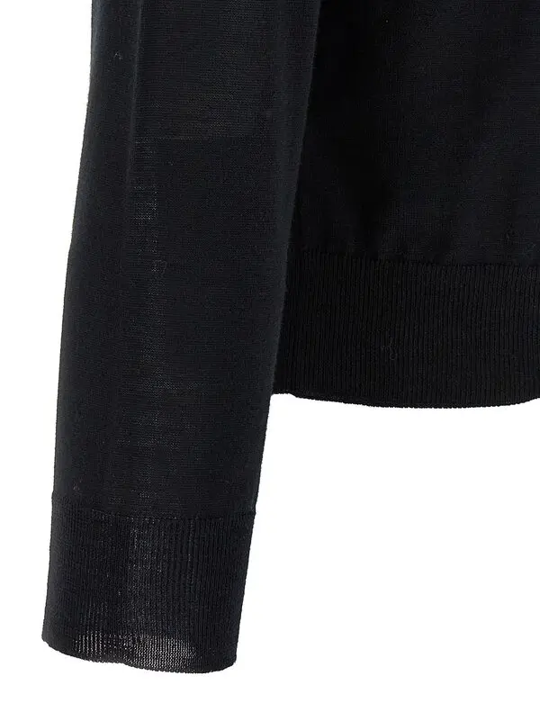 Valentino Garavani Crew Neck Logo Embroidered Sweater