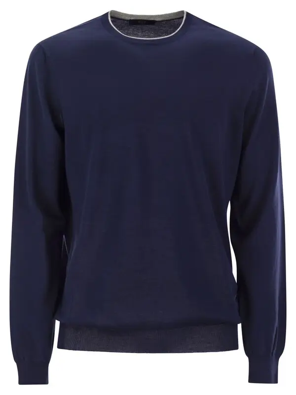 FAY Cotton Crew-neck Jumper - Multicolor