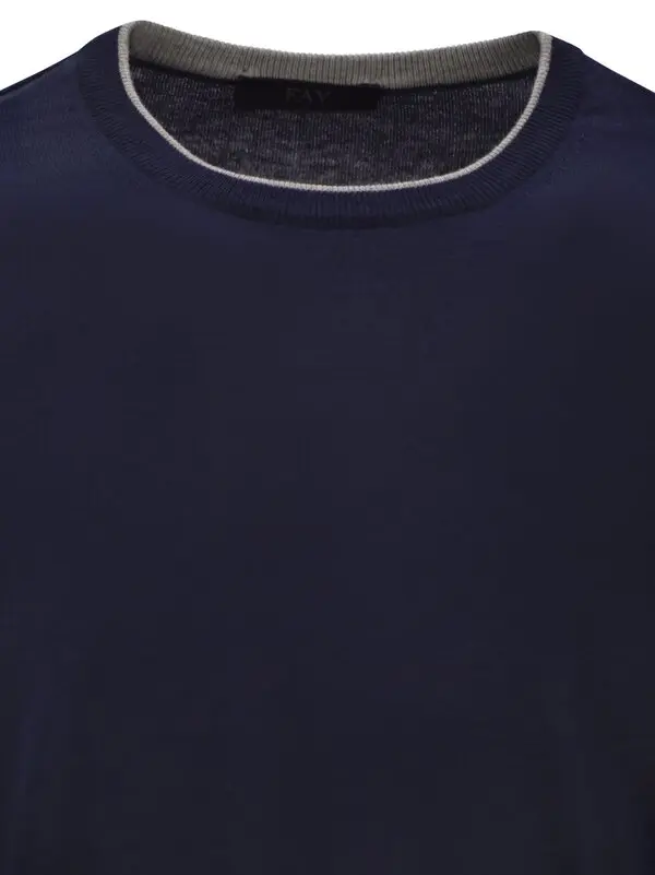 FAY Cotton Crew-neck Jumper - Multicolor