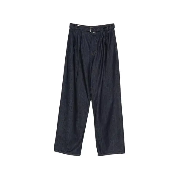 Dries Van Noten Indigo Belted Wide-leg Denim Jeans - Blue