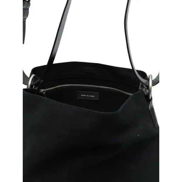 Dries Van Noten Canvas & Leather Tote Bag - Black