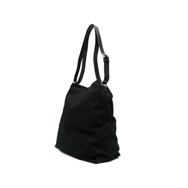 Dries Van Noten Canvas & Leather Tote Bag - Black