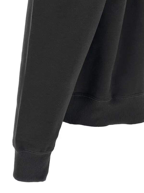 Saint Laurent Embroidered Cotton Hoodie - Gray