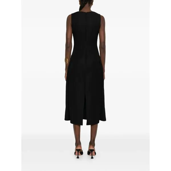 Jacquemus Square Neck Sleeveless Dress With Rear Zip And Back Slit