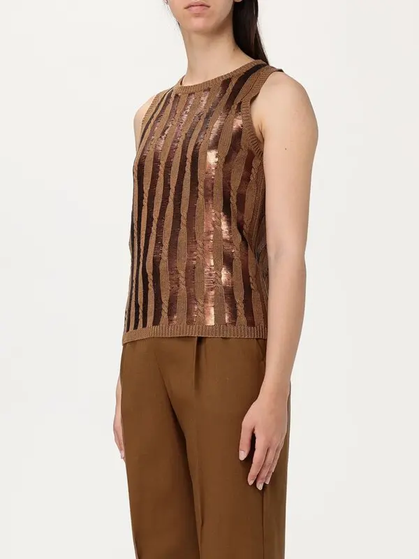 Max Mara Sleeveless Sequined Knit Top