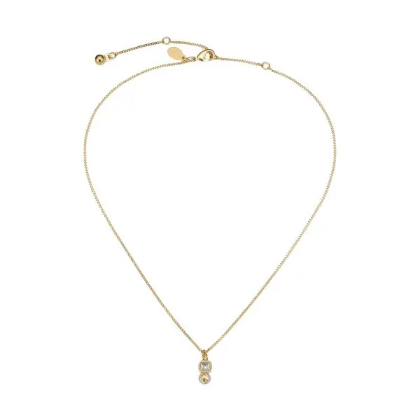 JIMMY CHOO Pearl Cube Pendant Necklace - Gold