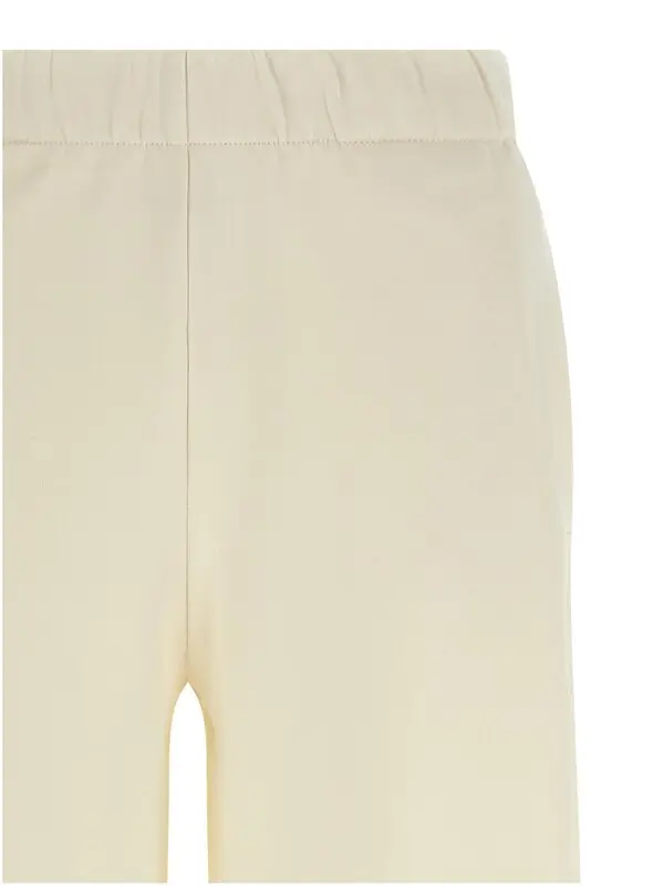 Max Mara Filovia Straight Leg Cotton Blend Jersey Pants - White