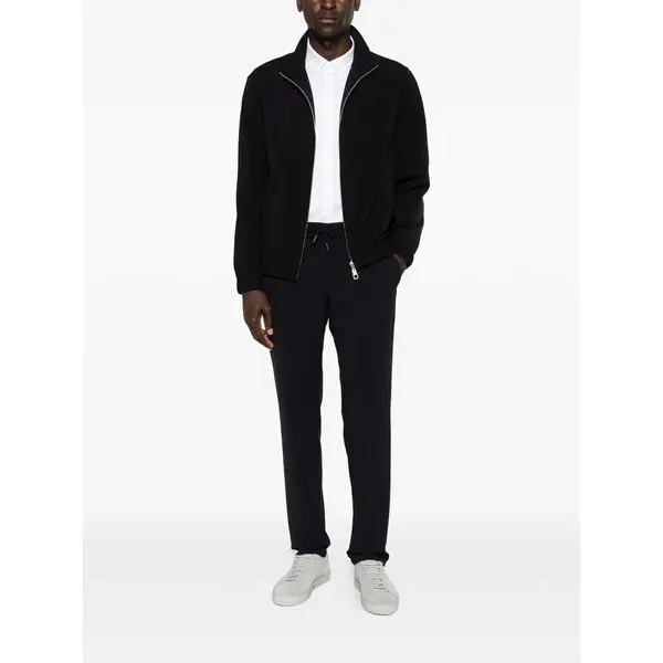 MONTECORE Zip-up Bomber Jacket With Stand Collar
