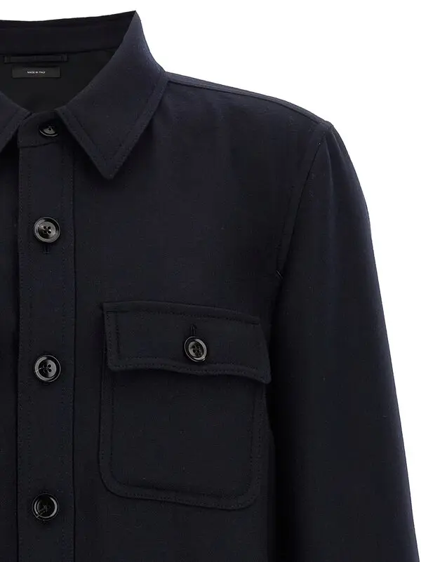 TOM FORD Double Splittable Light Wool Overshirt