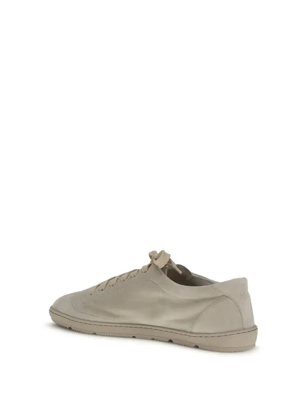 Brunello Cucinelli Suede Sneakers - Cream