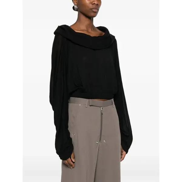 Rick Owens Cotton Long Sleeve Top
