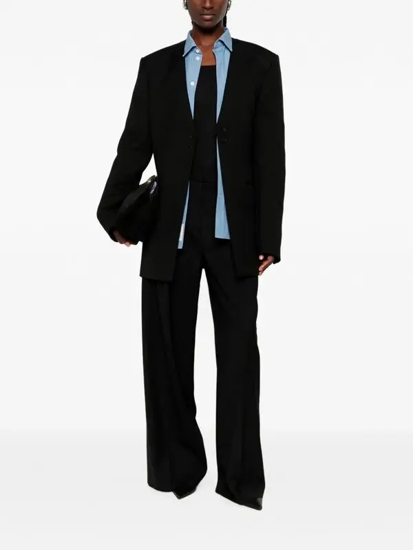 Peserico Linen Striped Wide-leg Trousers