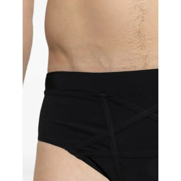 Rick Owens Pentagram Design Beachwear Swimming Trunks