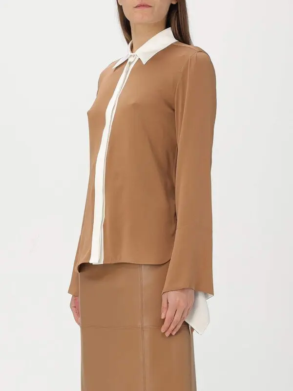 Max Mara Silk Shirt With Contrasting Trim - Cream