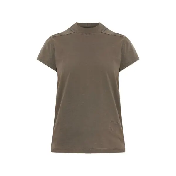 Rick Owens Mock Neck Short Sleeve Top With Patch Pocket
