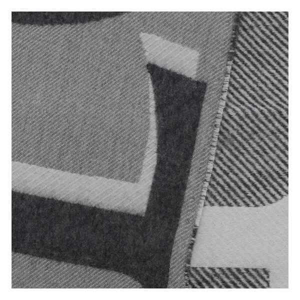 Loewe Logo Wool And Cashmere Scarf - Gray
