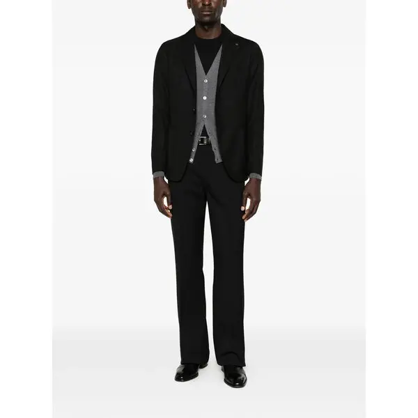 Tagliatore Single-breasted Notched Lapel Blazer - Black