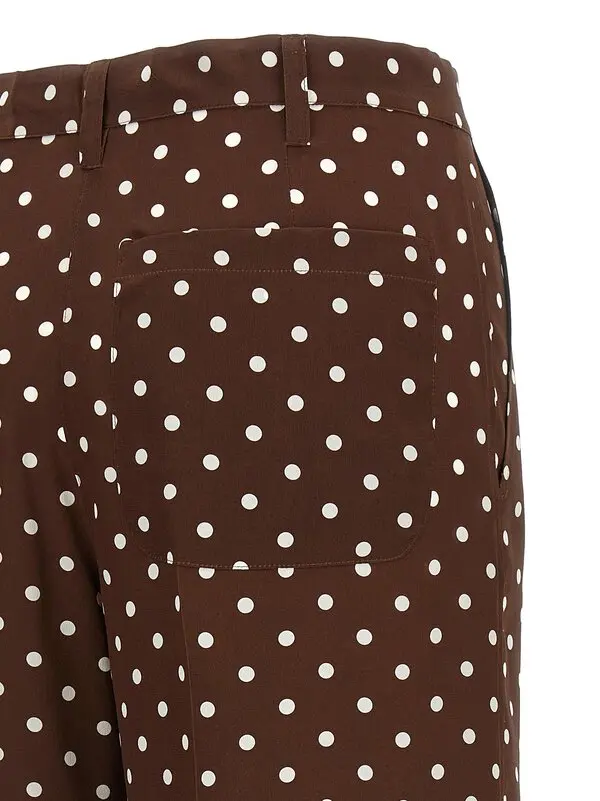 P.a.r.o.s.h Polka Dot Print Silk Trousers