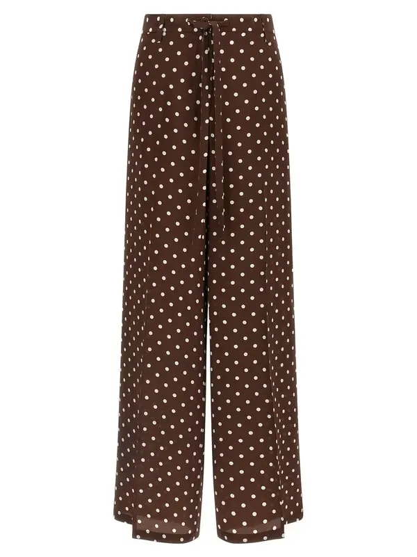 P.a.r.o.s.h Polka Dot Print Silk Trousers
